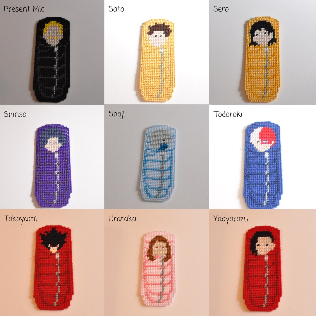 MHA Sleepingbag Character Bookmark Needlepoint Listing Three - Etsy