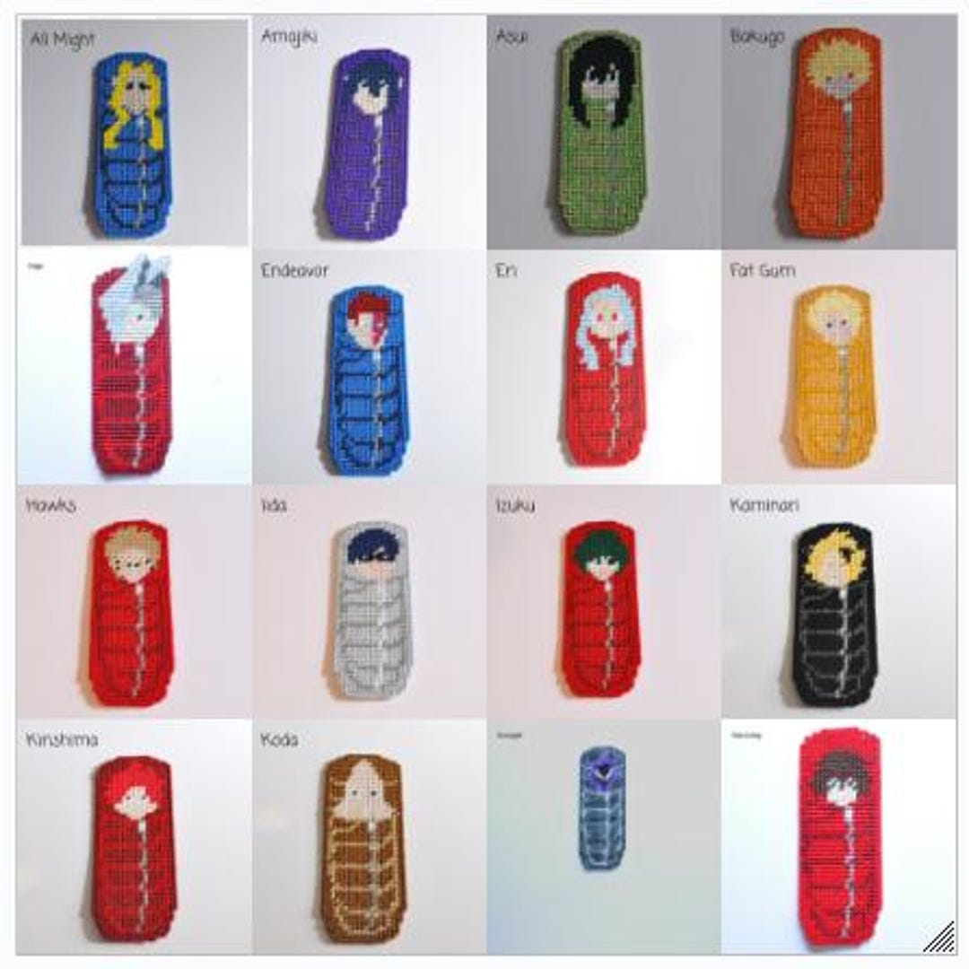 MHA Sleepingbag Character Bookmark Needlepoint Listing One - Etsy