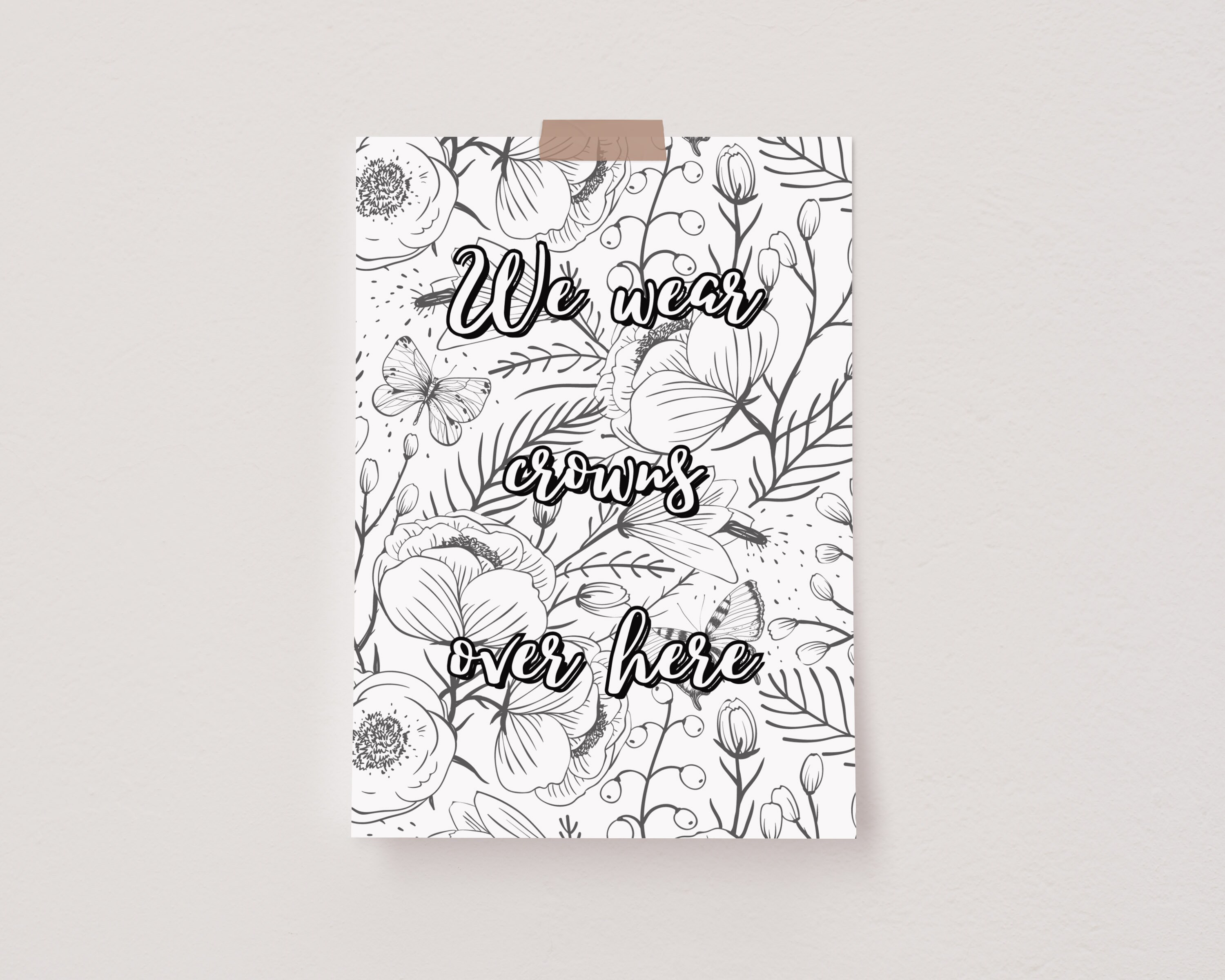 Adult Coloring Page-self Care Coloring Pages-instant Download-positive ...