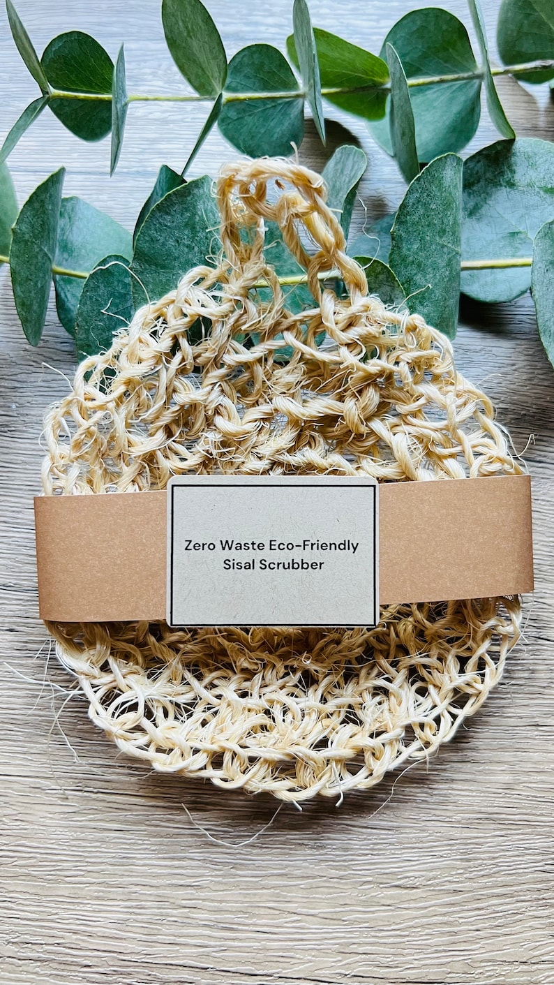 Handmade Zero Waste Eco-friendly Sisal Scrubber Natural Cleaning Zero ...