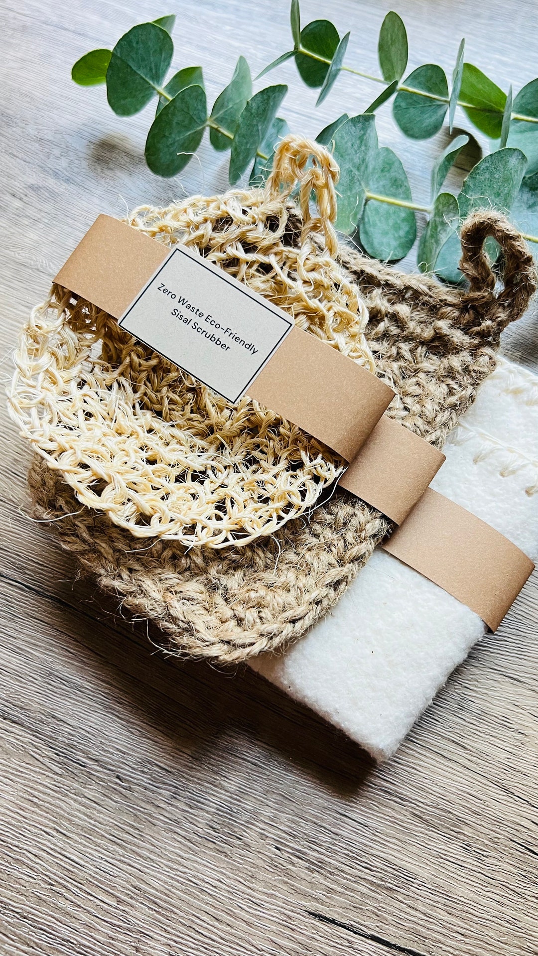 Eco-friendly Kitchen Cleaning Set | Handmade 100% Cotton Crochet Cloth, Tawashi, and Scrubber ...
