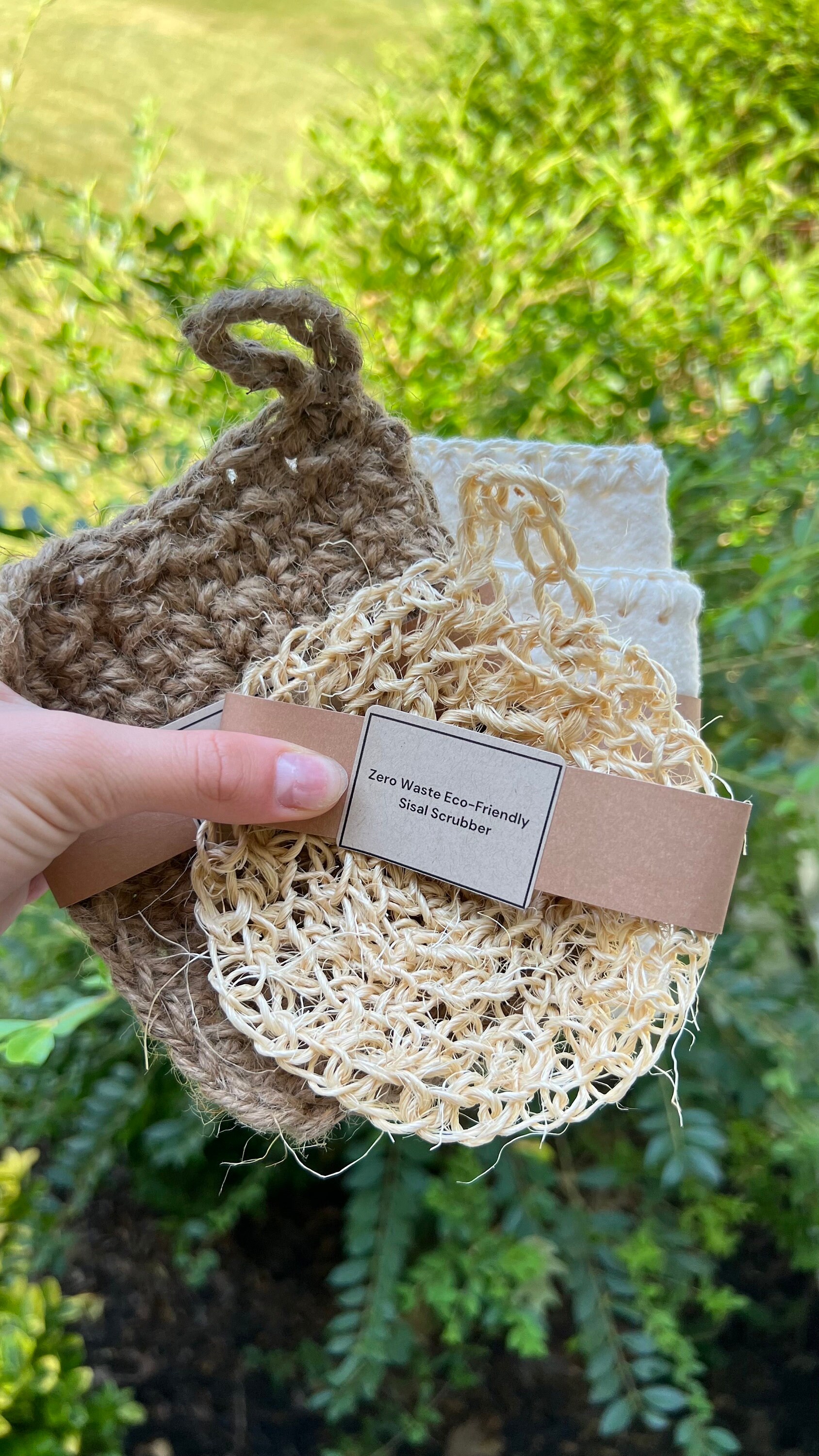 Handmade Zero Waste Eco-friendly Sisal Scrubber Natural Cleaning Zero ...