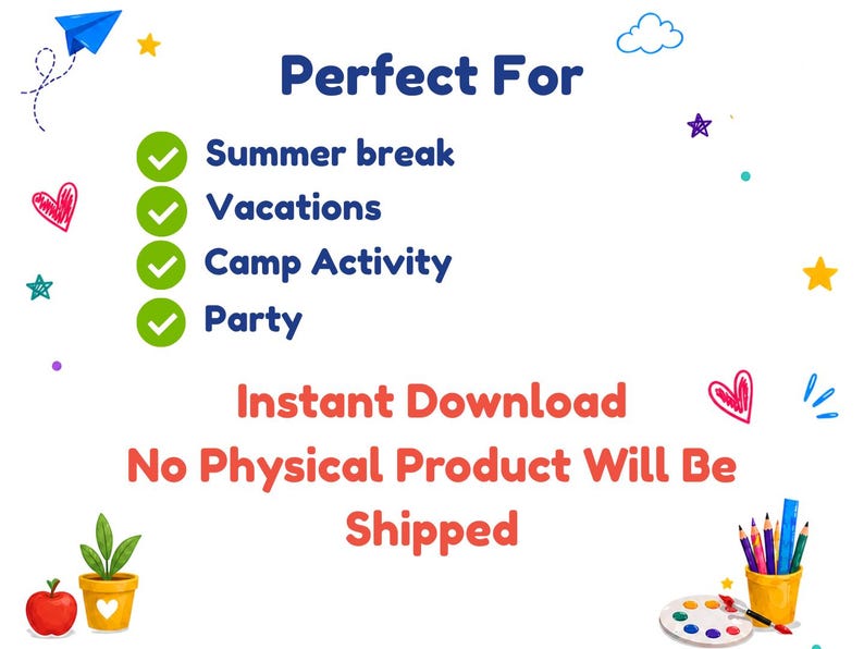 Summer Bingo Game Printable for Kids With 50 Bingo Cards & Calling ...