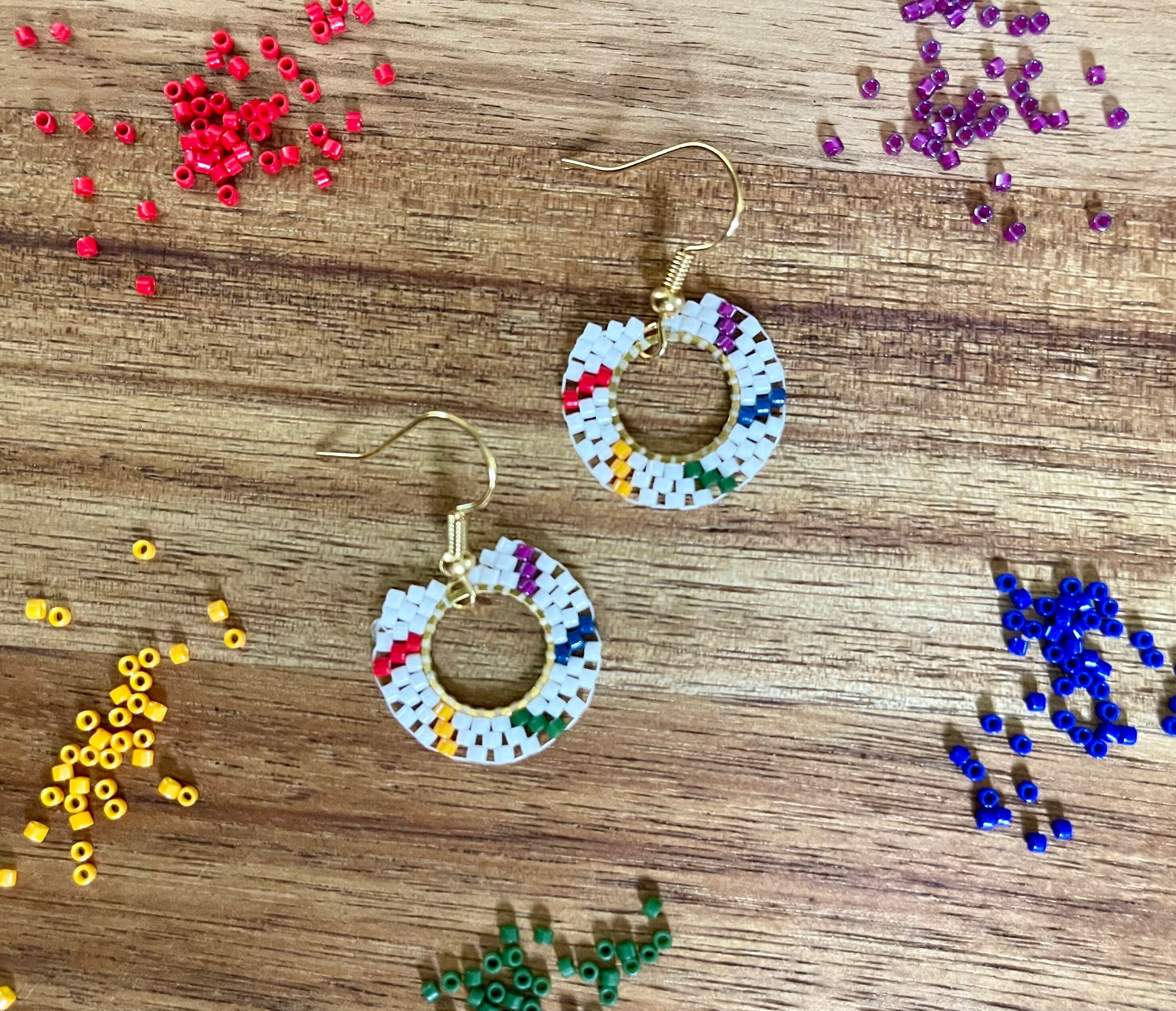 Rainbow Circle Brick Stitch - Etsy