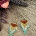 Turquoise and Brown Triangle Fringe - Etsy