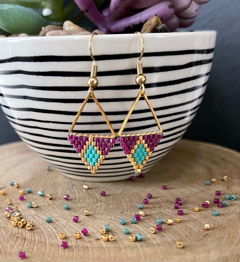 Triangles With Diamond Brick Stitch - Etsy