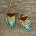 Turquoise and Brown Triangle Fringe - Etsy