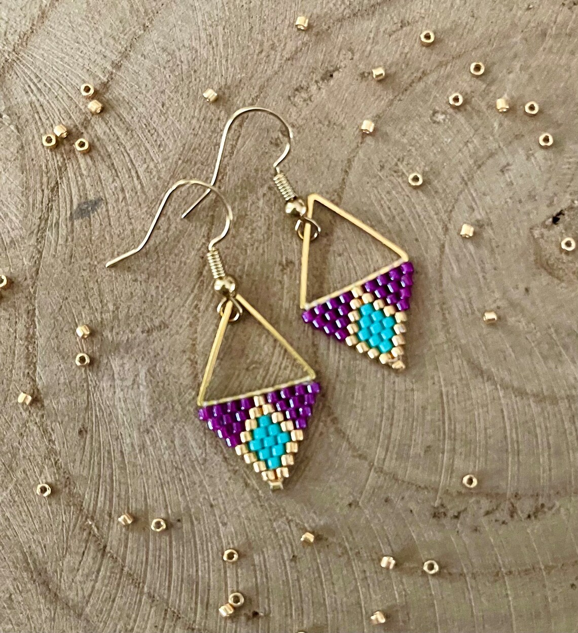 Triangles With Diamond Brick Stitch - Etsy