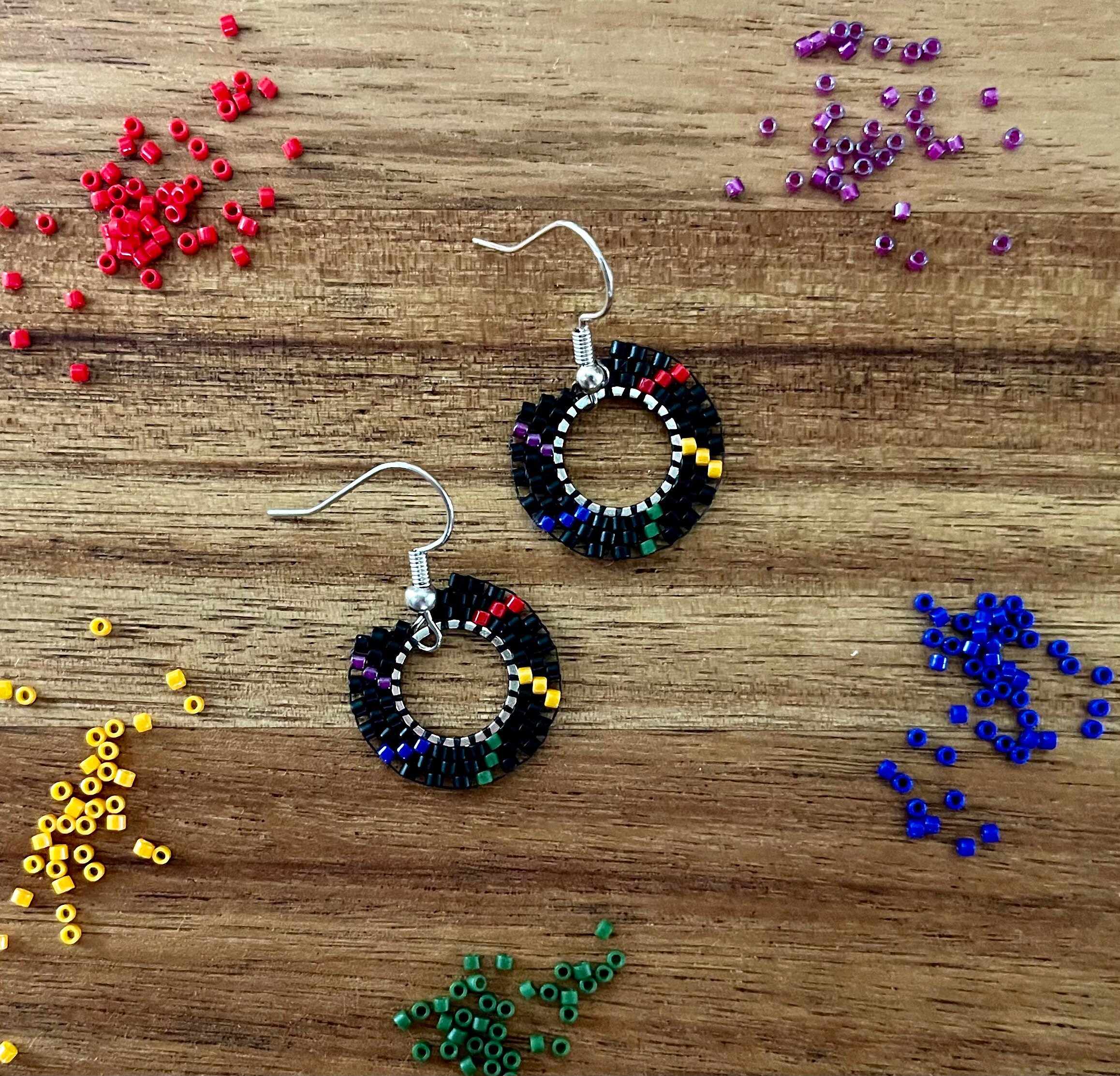 Rainbow Circle Brick Stitch - Etsy