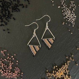 Metallic Angled Triangle Brick Stitch - Etsy