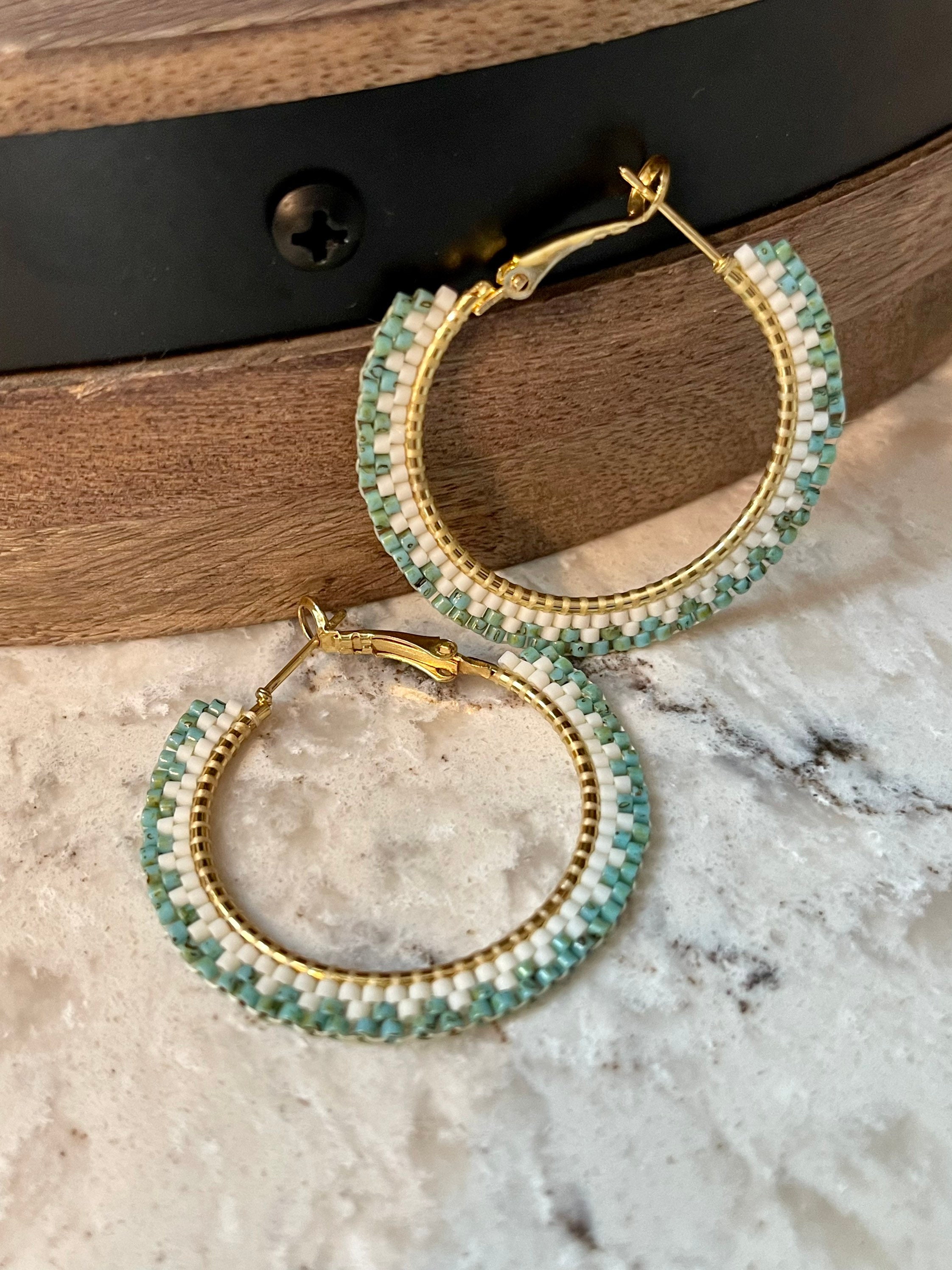 Triangle Brick Hoop - Etsy