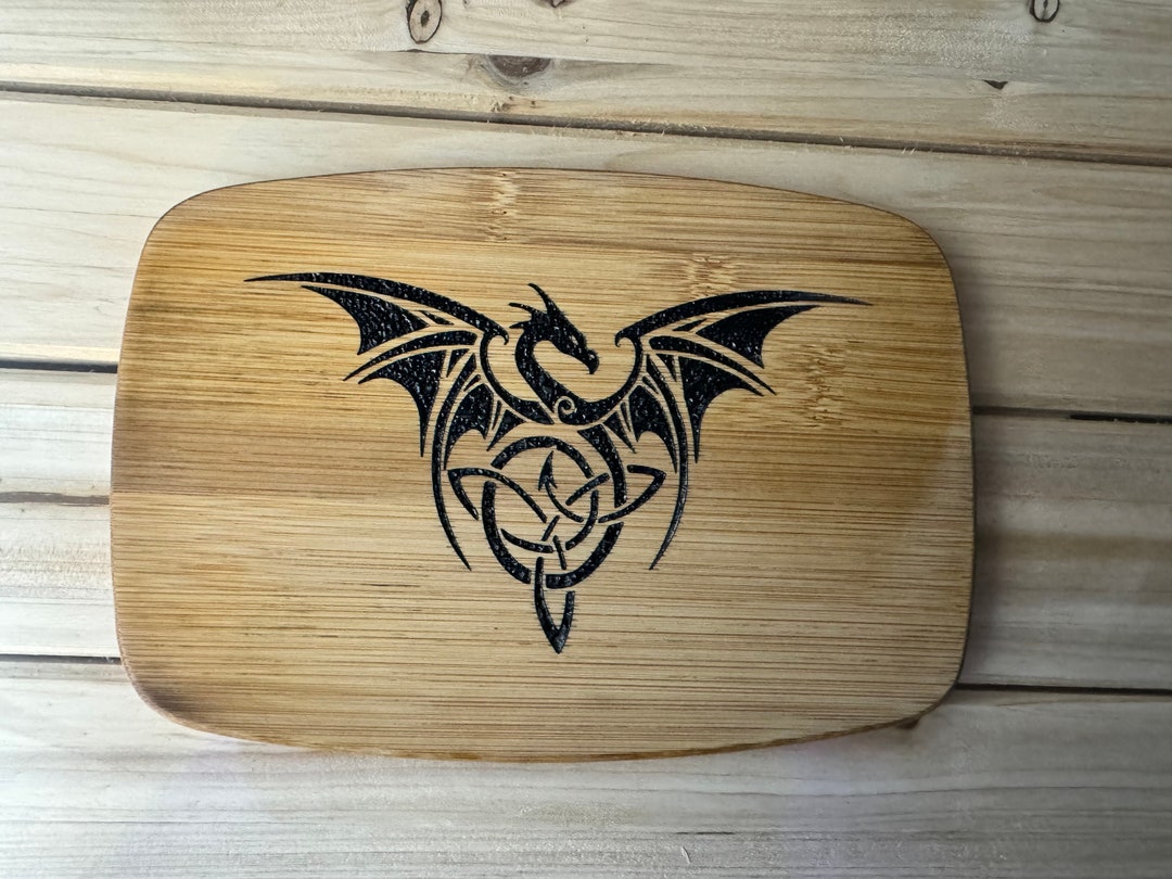 Laser Engraved Dragon Plaque: Mythical Home Decor Gift - Etsy