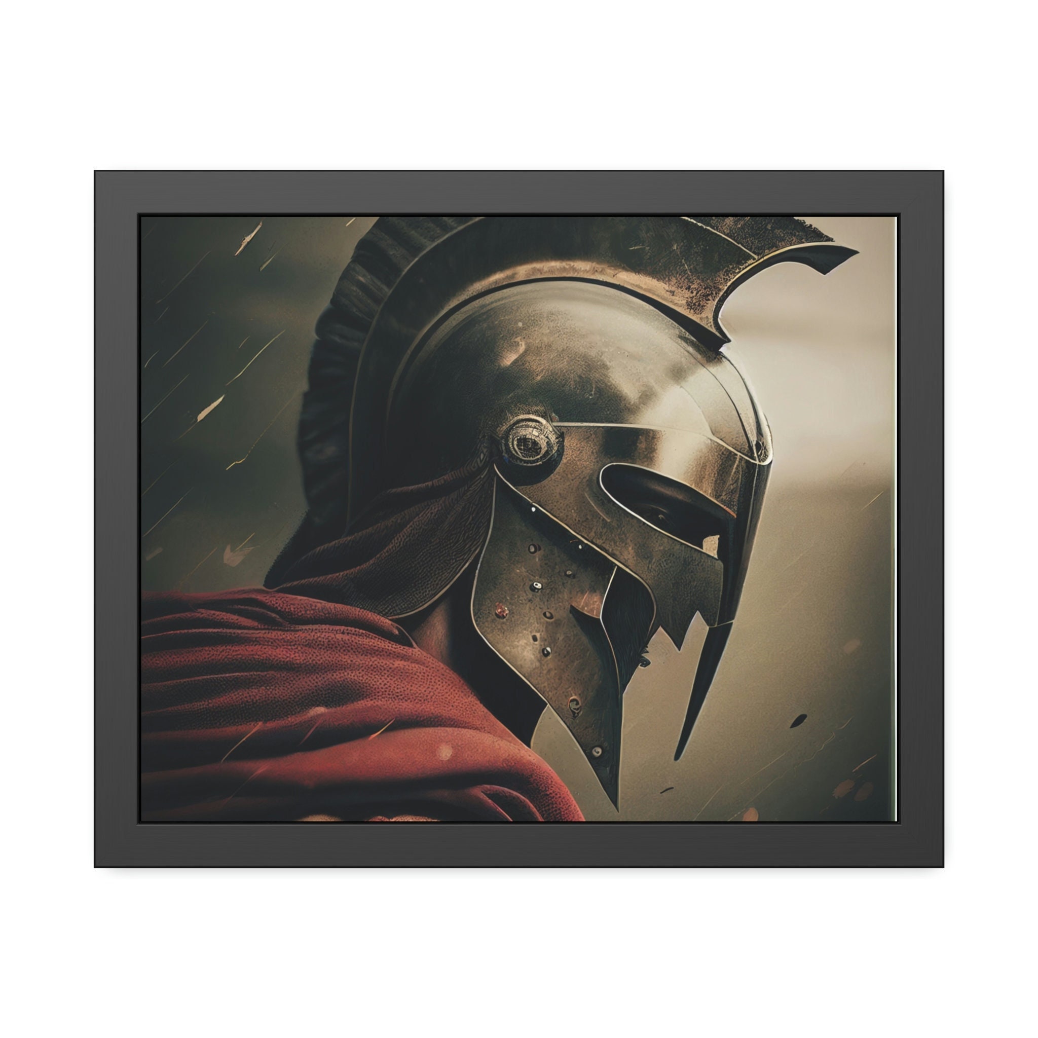 Spartan Warrior Poster Encouraging Motivational Wall Decor Framed Paper ...