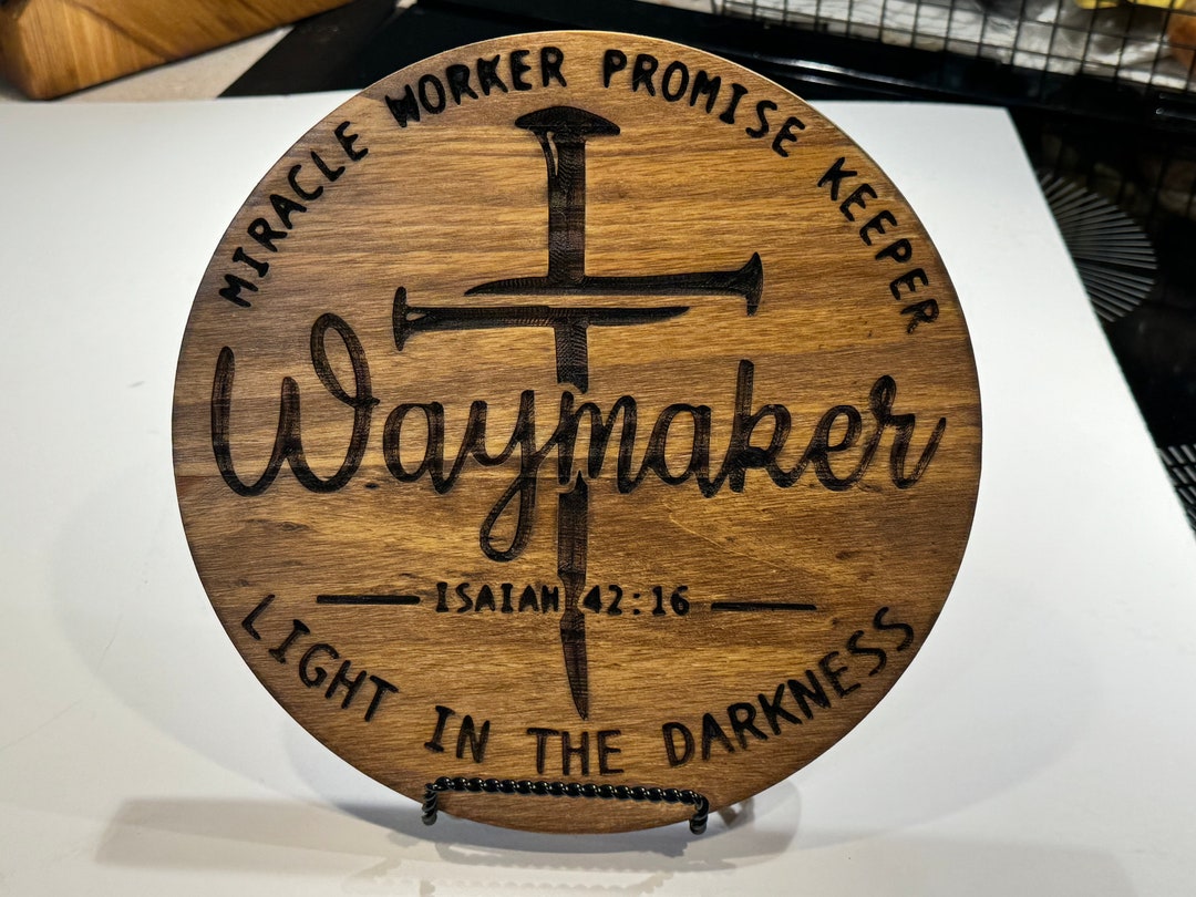 Waymaker Song Encouraging Wall Art Christian Gift for Friend Inspirational Home Decor Faith Wall ...