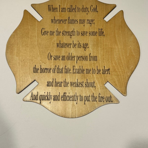 First Responder Prayer Plaque - Etsy