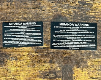 Metal Miranda Card - Etsy