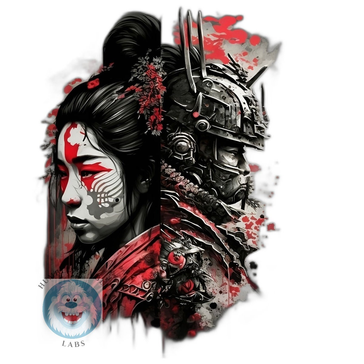 Japanese Geisha Samurai Warrior Digital Print Bundle Digital Download ...