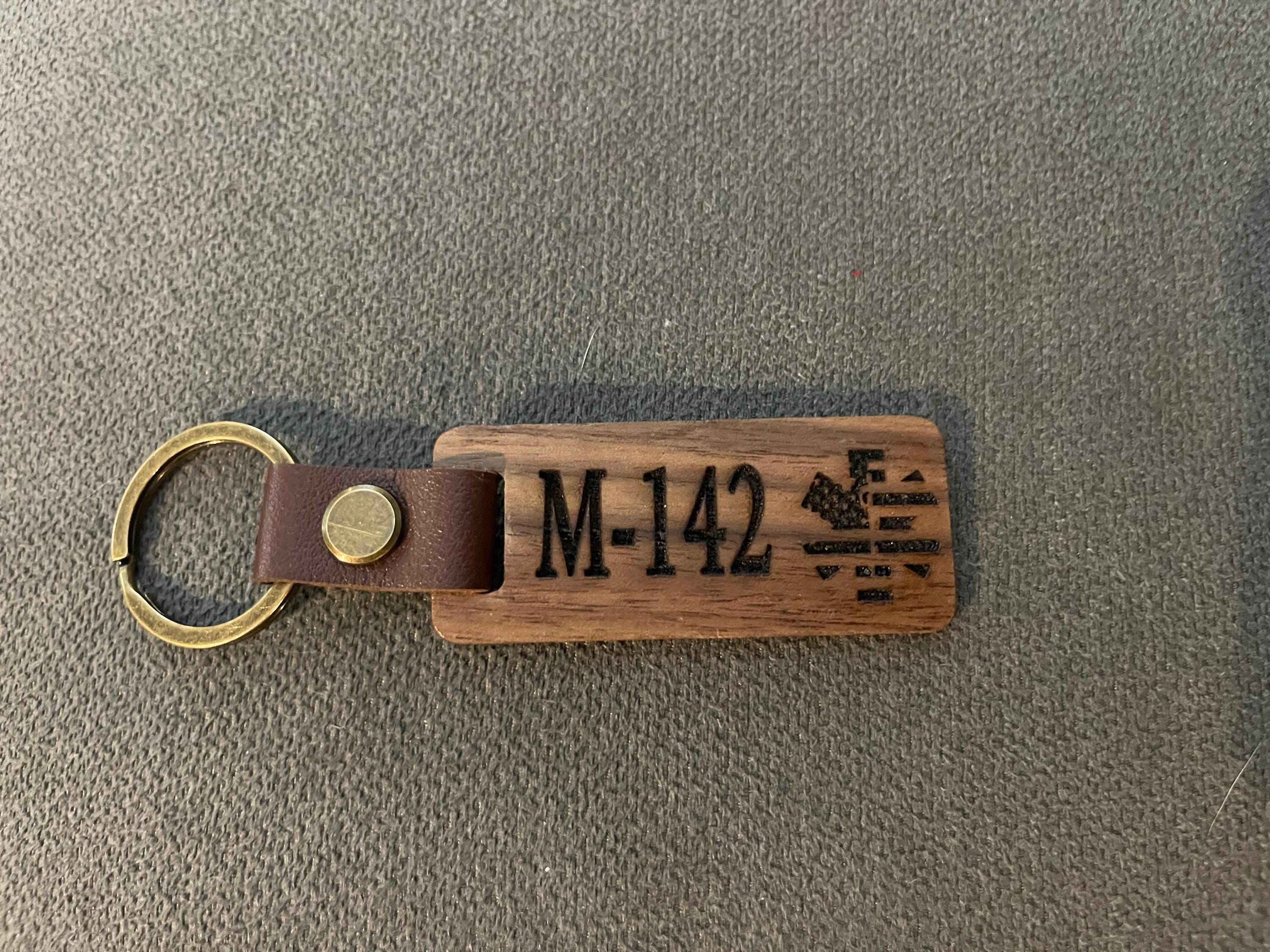 Custom Key Chain Laser Engraved Walnut Keychain Cowhide Leather Strap ...