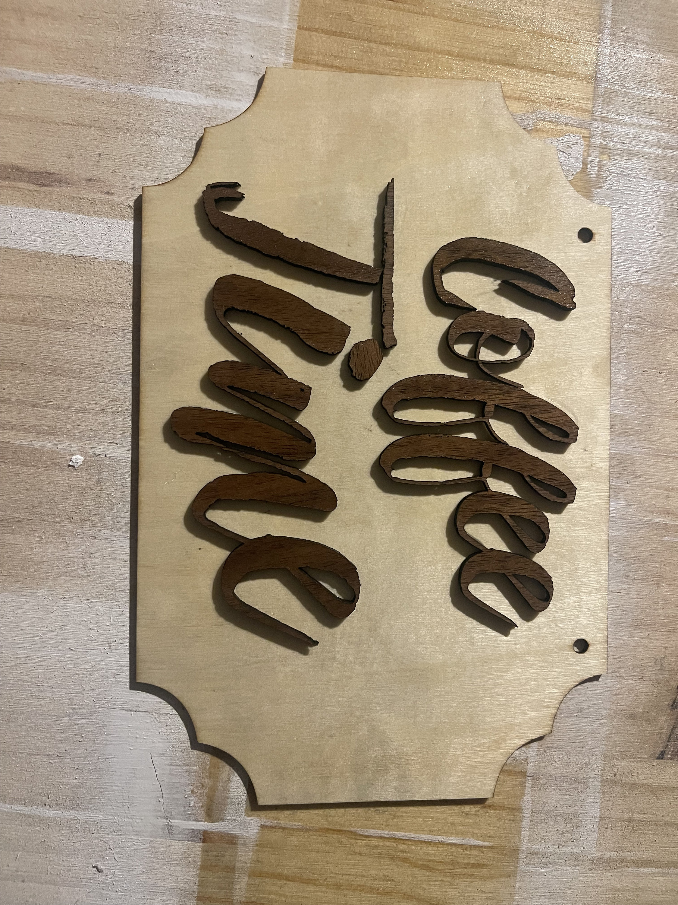 Coffee Shop Sign, Home Decor Sign, Wooden Sign With Laser Cut Letters ...