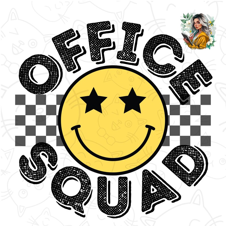 Office Squad Smiley PNG - Etsy