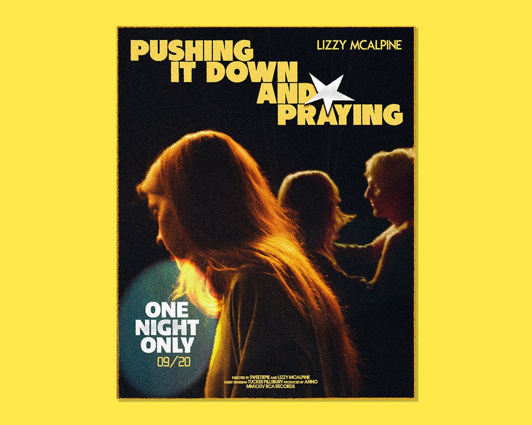 LIZZY MCALPINE Pushing It Down and Praying Poster - Etsy