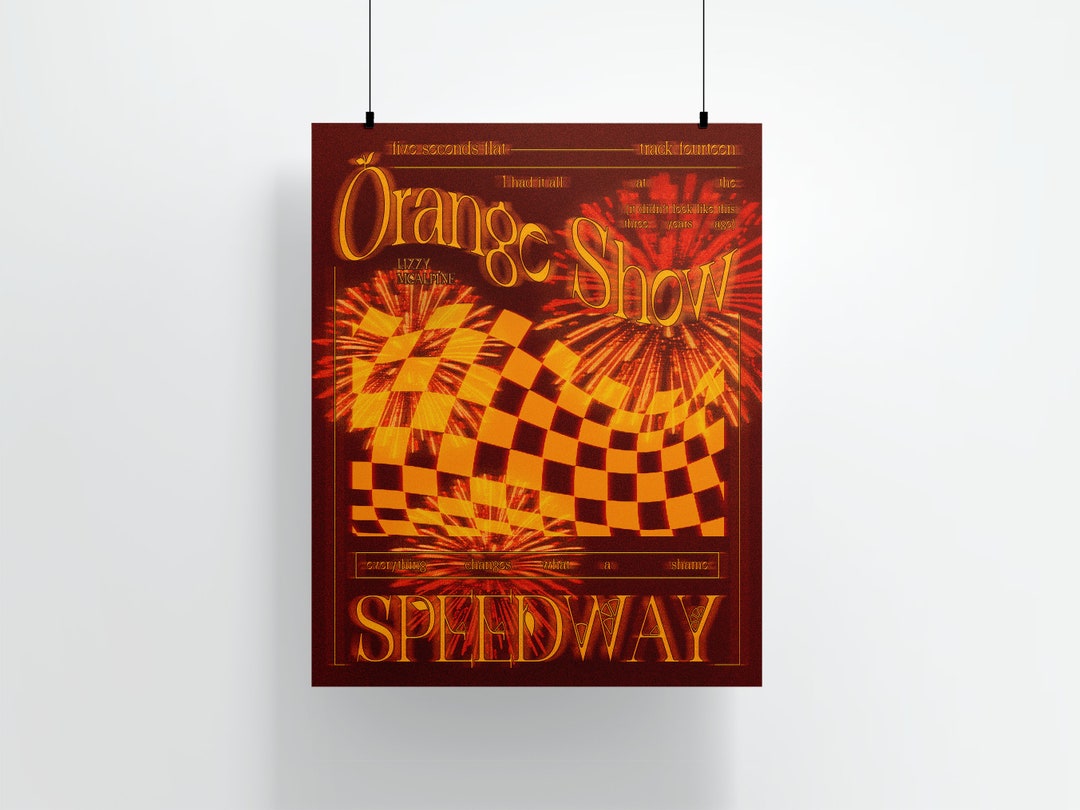 Lizzy Mcalpine ORANGE SHOW SPEEDWAY Poster - Etsy