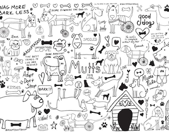 Cavapoochon, Dog, Coloring Page, Dog Portrait, Printable Coloring Page ...