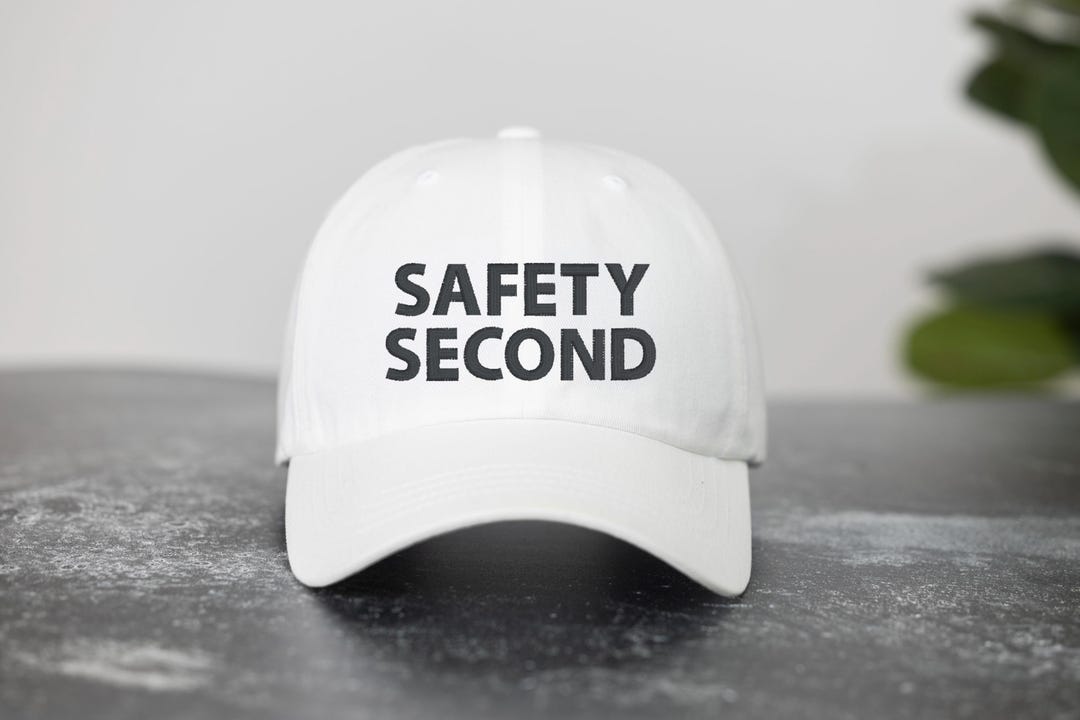 Safety Second Embroidered Hat | Funny Safety Inspector Gift | Disregard ...