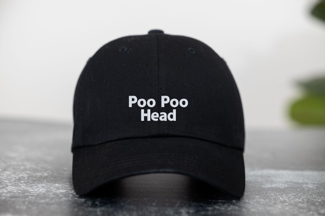 Poo Poo Head Embroidered Hat, Funny Adjustable Hat - Etsy