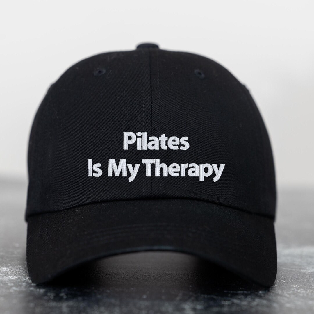 Pilates is My Therapy Embroidered Hat: Low Profile Workout Cap - Etsy