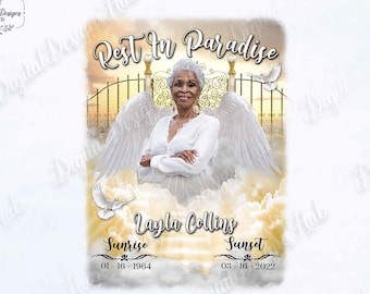 Rest in Paradise Memorial Rip Png, Loss of Loved One in Loving Memory ...