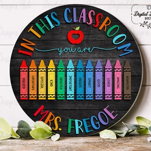 Teacher Door Sign | Back to School Gift Teacher Appreciation Gift ...