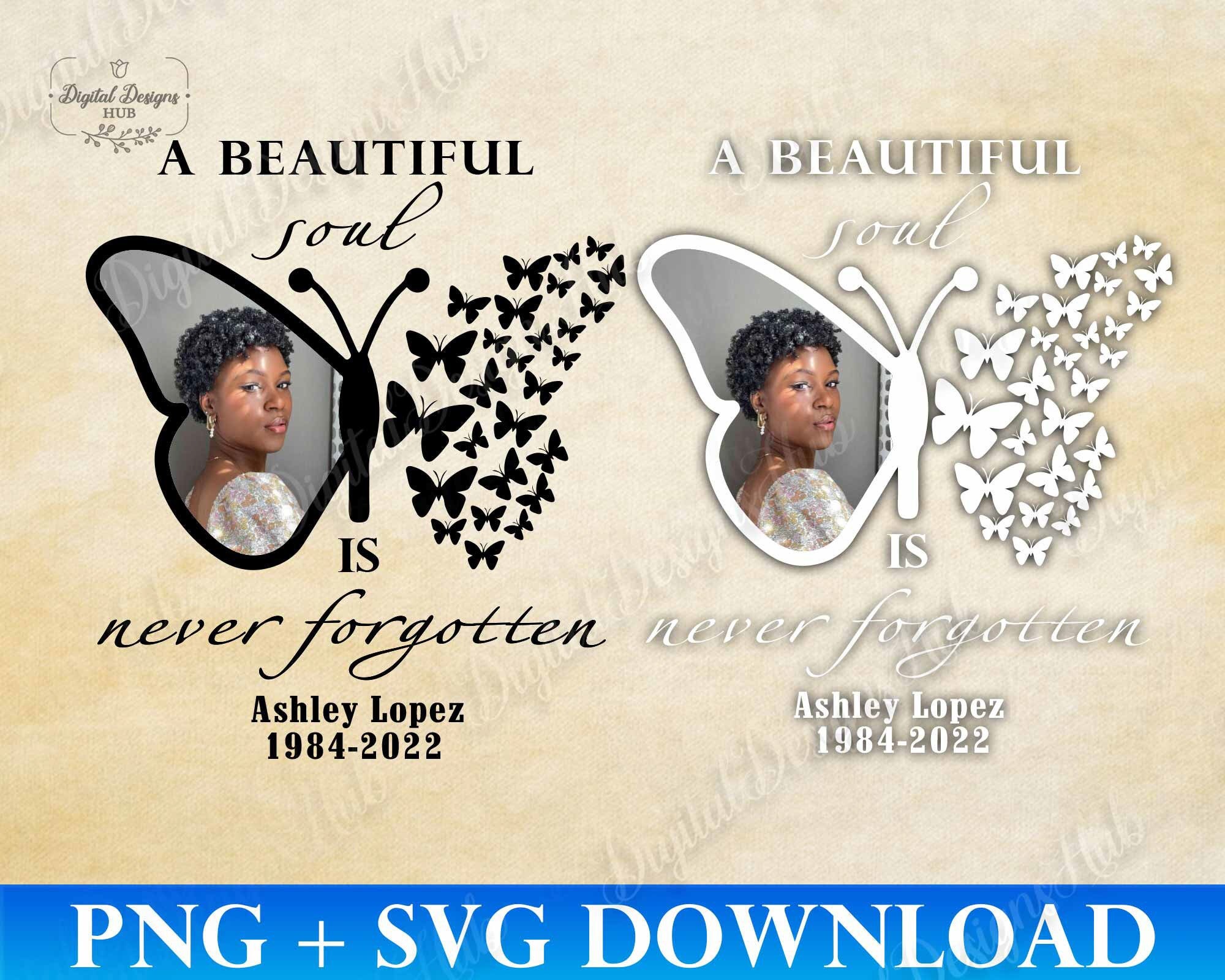 Butterfly Memorial Svg File for Cricut Custom Photo Sympathy - Etsy Canada