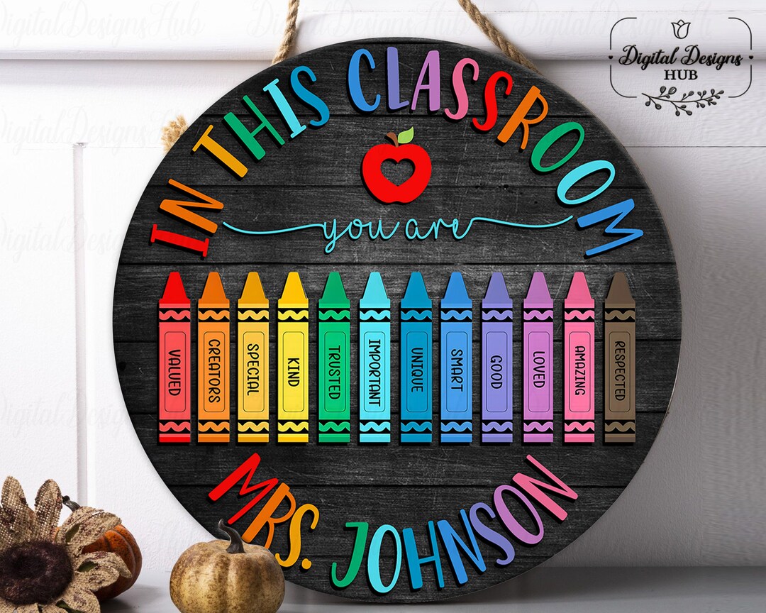 Teacher Door Sign, Teacher Gifts Personalized, Teacher Appreciation ...