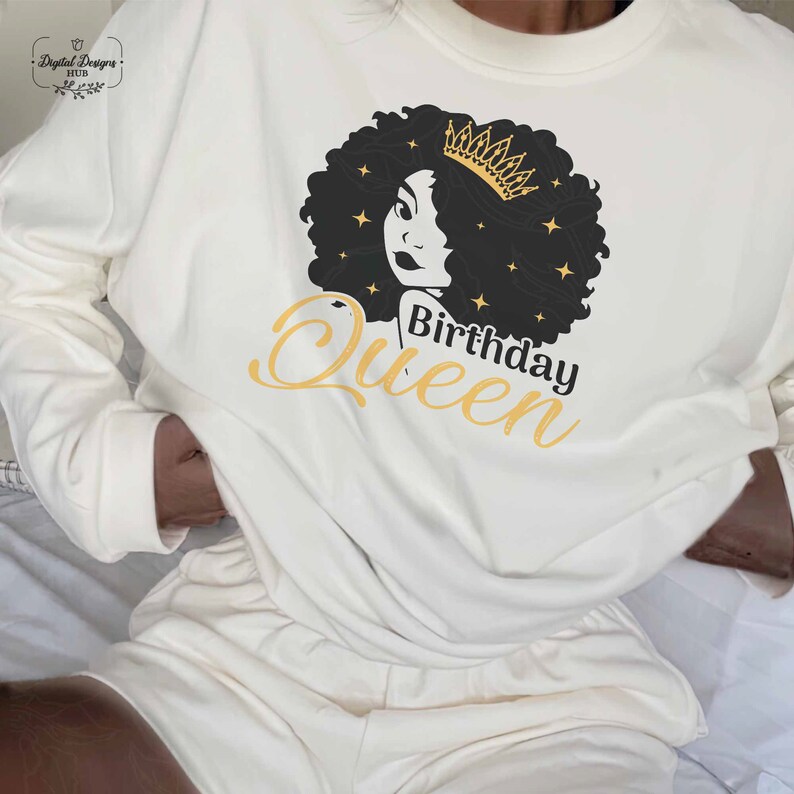 Birthday Queen Glitter Black Women PNG African Birthday Queen - Etsy