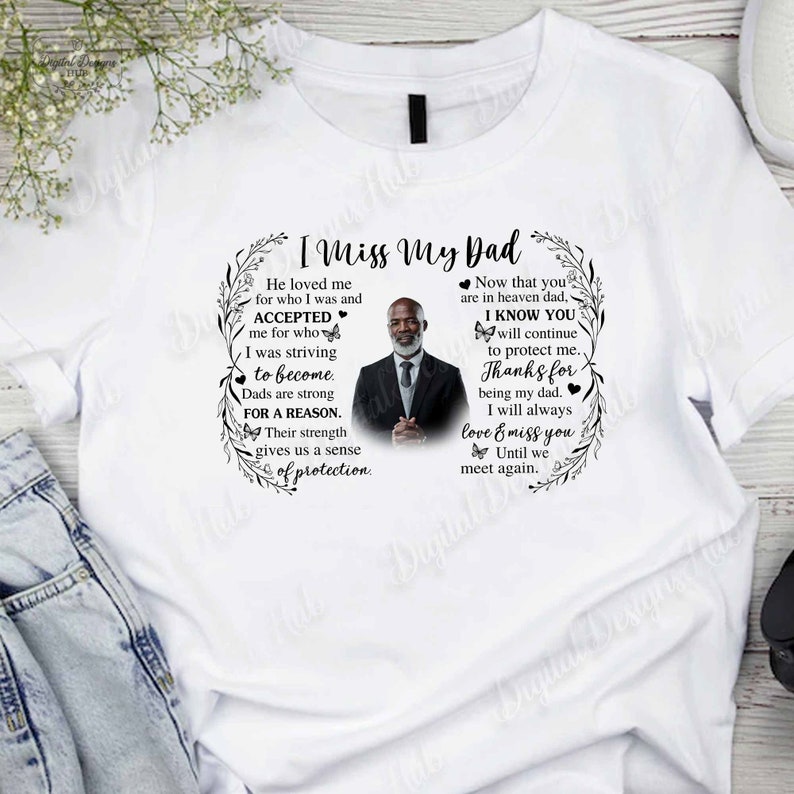Memorial Svg for Loss of Dad I Miss My Dad Memorial Poem for - Etsy