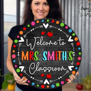Teacher Door Sign | Welcome Teacher Door Hanger | Welcome to Our ...