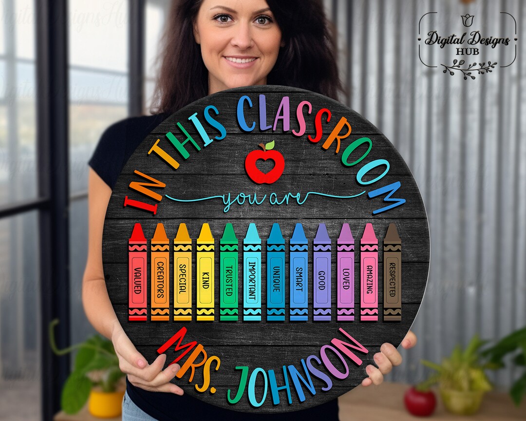 Personalized Teacher Door Sign, Teacher Gifts , Teacher Appreciation ...
