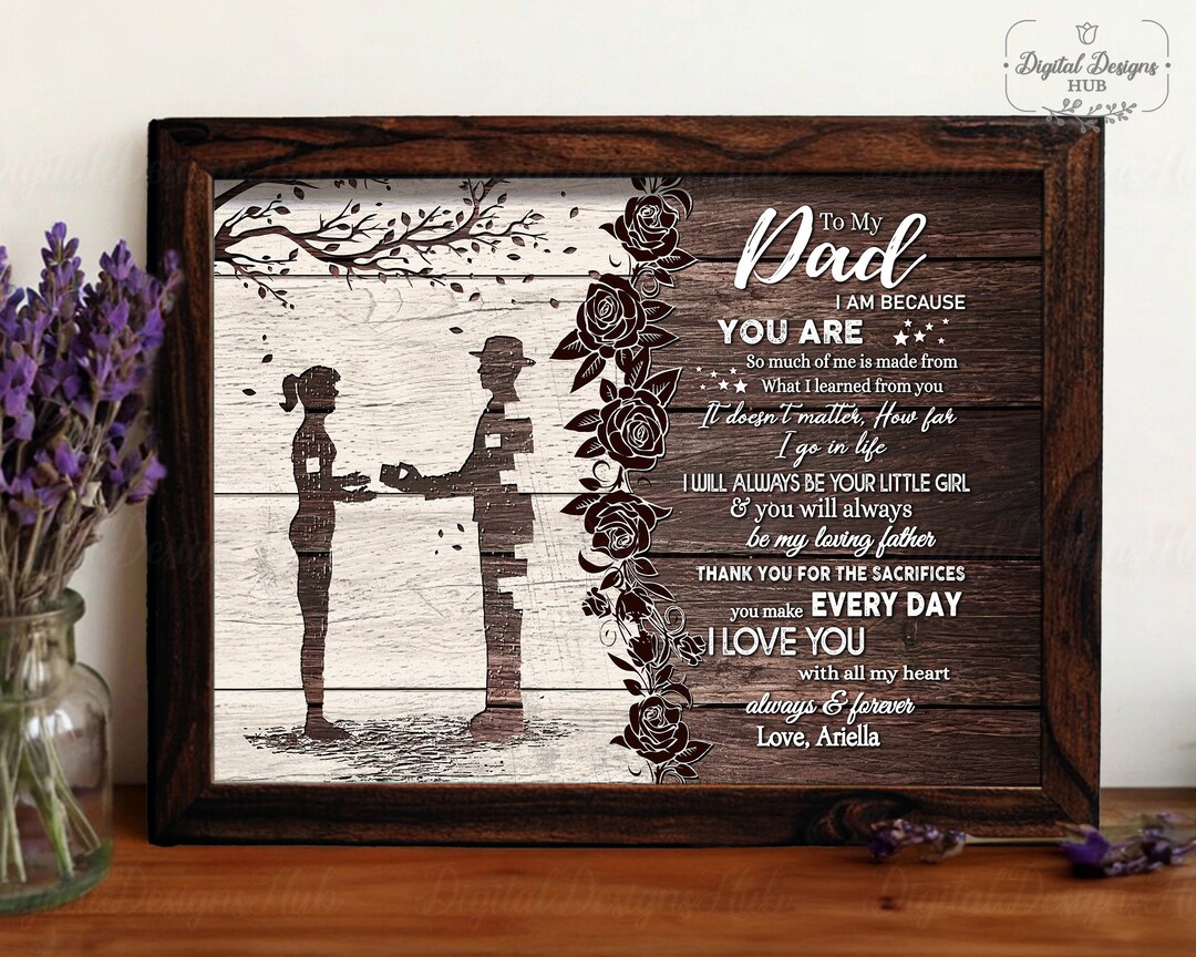 Personalized Fathers Day Gifts From Daughter, Father Daughter Wall Art ...