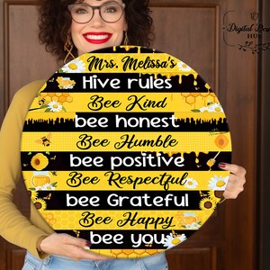Bee Classroom Decor | Personalized Classroom Door Sign Back to School ...