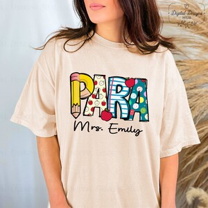 Custom Para Teacher Shirt, Custom Paraprofessional Shirt ...