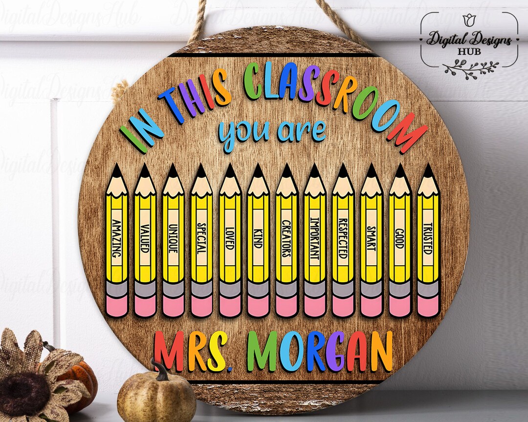 Teacher Door Sign | Personalized Classroom Door Sign Back to School ...