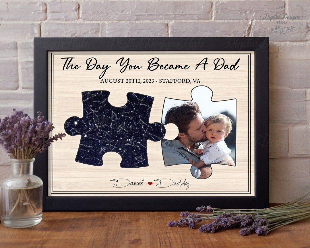 The Day You Became My Dad Star Map, Personalized Night Sky Gift for New ...