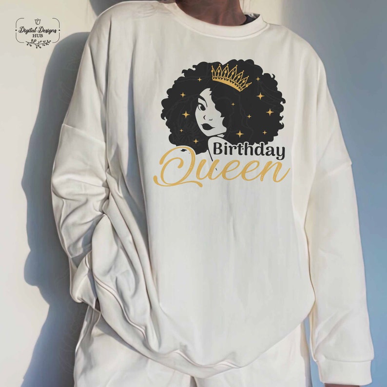 Birthday Queen Glitter Black Women PNG African Birthday Queen - Etsy