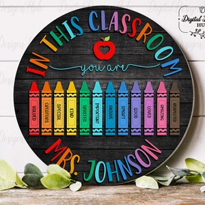 Custom Teacher Gifts, Personalized Teacher Door Sign, Back to School ...
