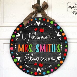 Teacher Door Sign | Welcome Teacher Door Hanger | Welcome to Our ...