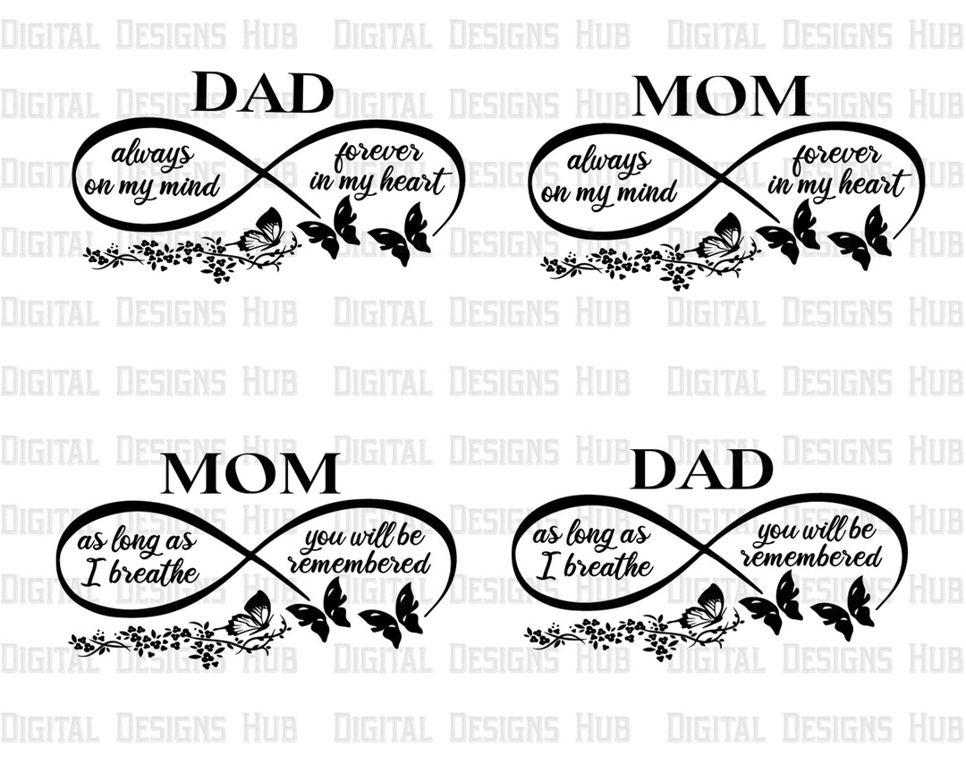 In Loving Memory Quotes Infinity Svg Bundle Sympathy Png for Loss of ...
