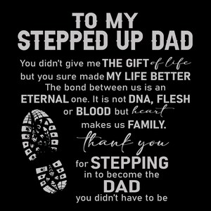 To My Stepped up Dad Message Png Files | Step Dad Png Printables Design ...