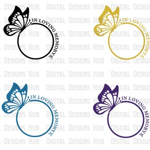 Butterfly Memorial Png Svg for Sublimation in Loving Memory Svg Files ...