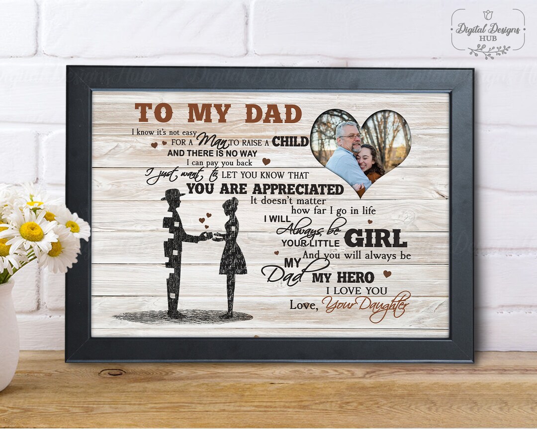 Personalized Fathers Day Gifts From Daughter, Custom Photo Father ...